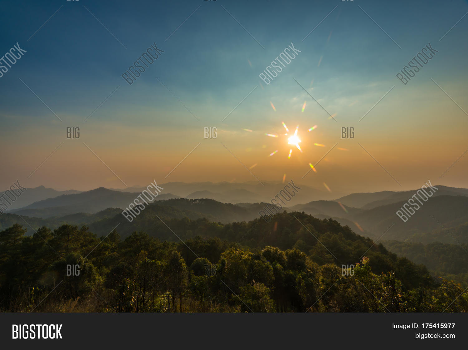 Mountain View Sun Image & Photo (Free Trial) | Bigstock