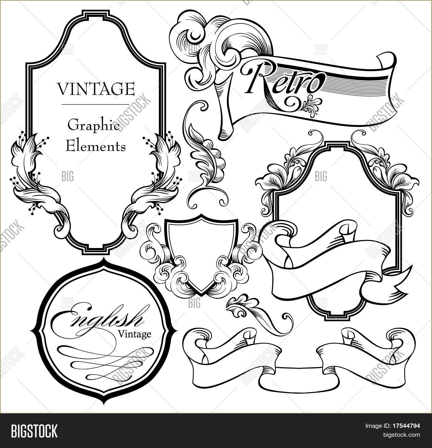 Vintage Engraved Vector & Photo (Free Trial) | Bigstock