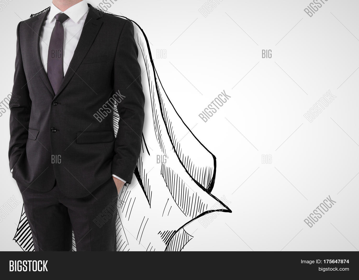 Businessman Drawn Cape Image & Photo (Free Trial) | Bigstock