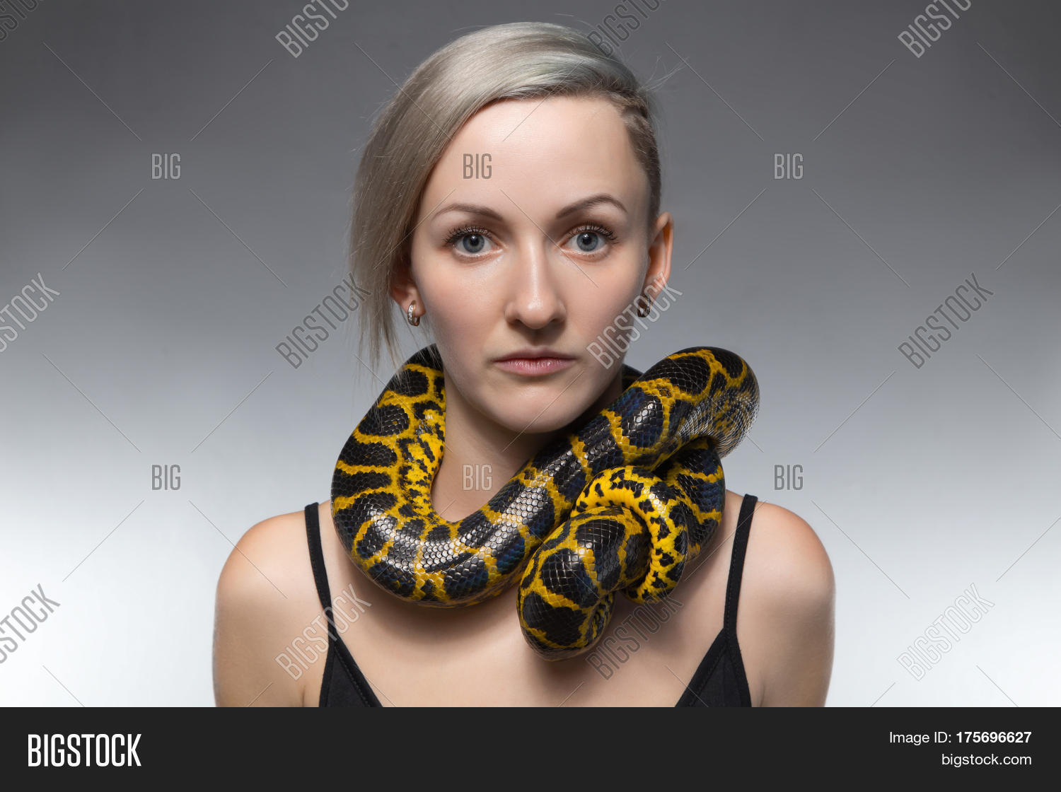 Woman Snake On Her Image & Photo (Free Trial) | Bigstock