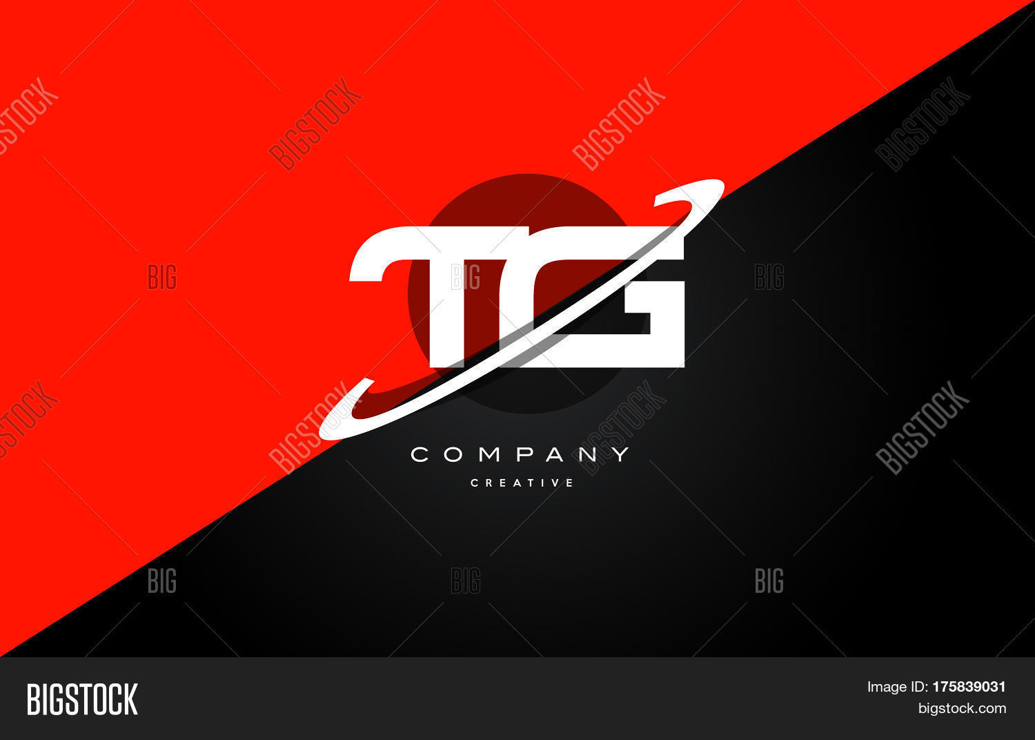 Tg T G Red Black Vector & Photo (Free Trial) | Bigstock