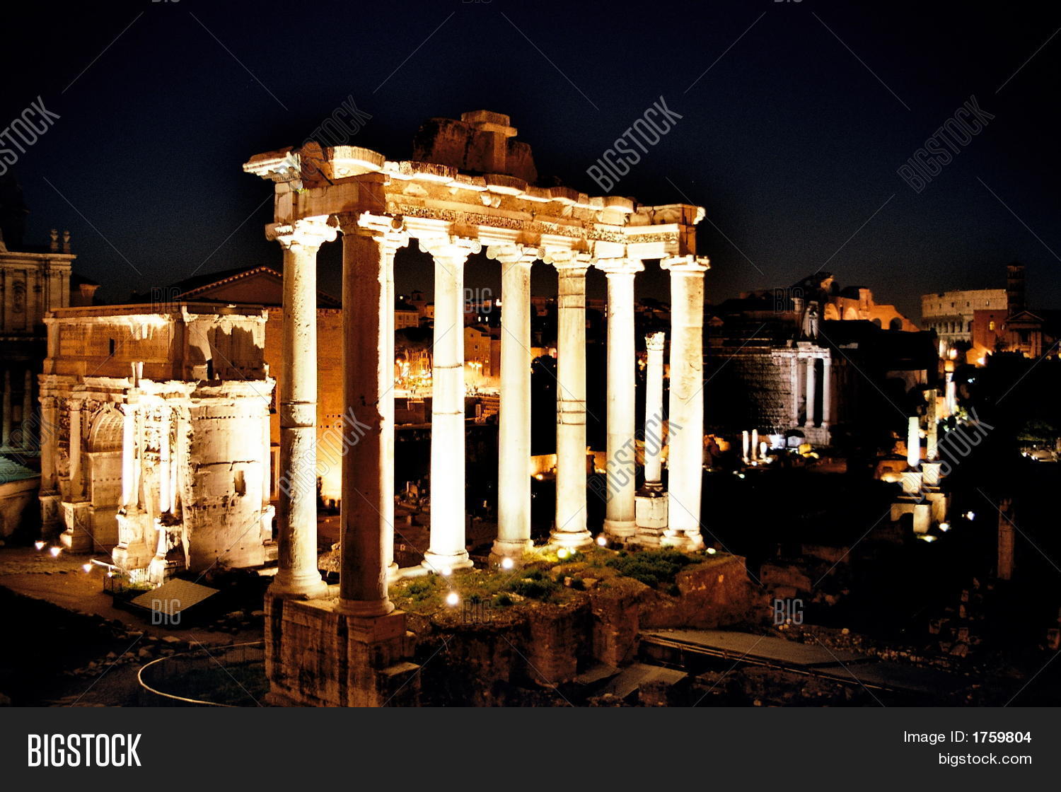 Forum Romanum By Night Image & Photo (Free Trial) | Bigstock