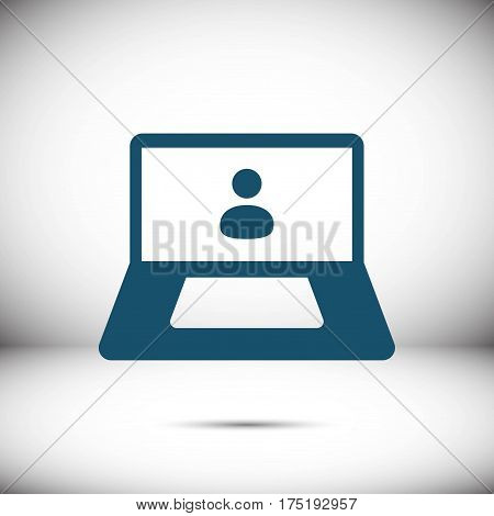 Laptop User Icon Vector & Photo (Free Trial) | Bigstock