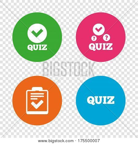 Quiz Icons. Checklist Vector & Photo (Free Trial) | Bigstock