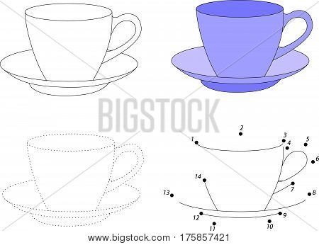 Cartoon Cup. Dot Dot Vector & Photo (Free Trial) | Bigstock
