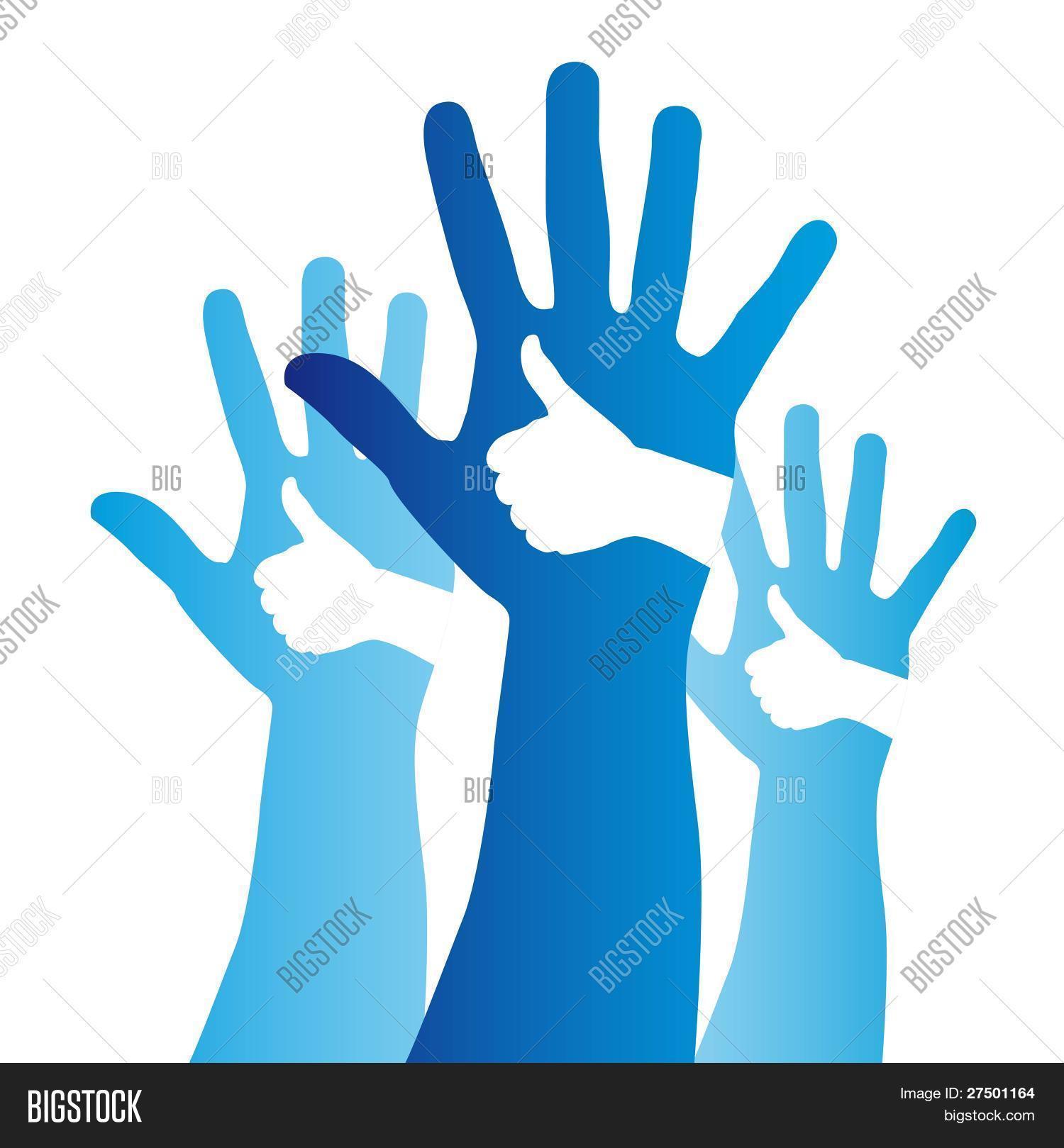 Blue Hands Vector Vector & Photo (Free Trial) | Bigstock