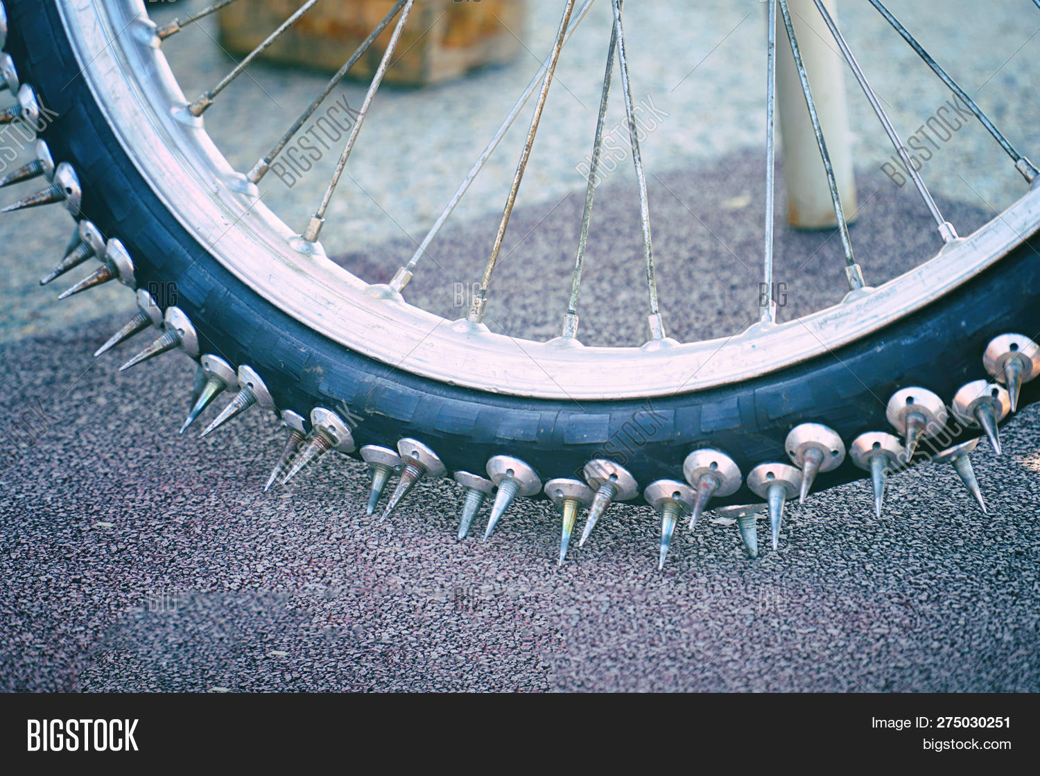 Large Spikes On Wheels Image & Photo (Free Trial) | Bigstock