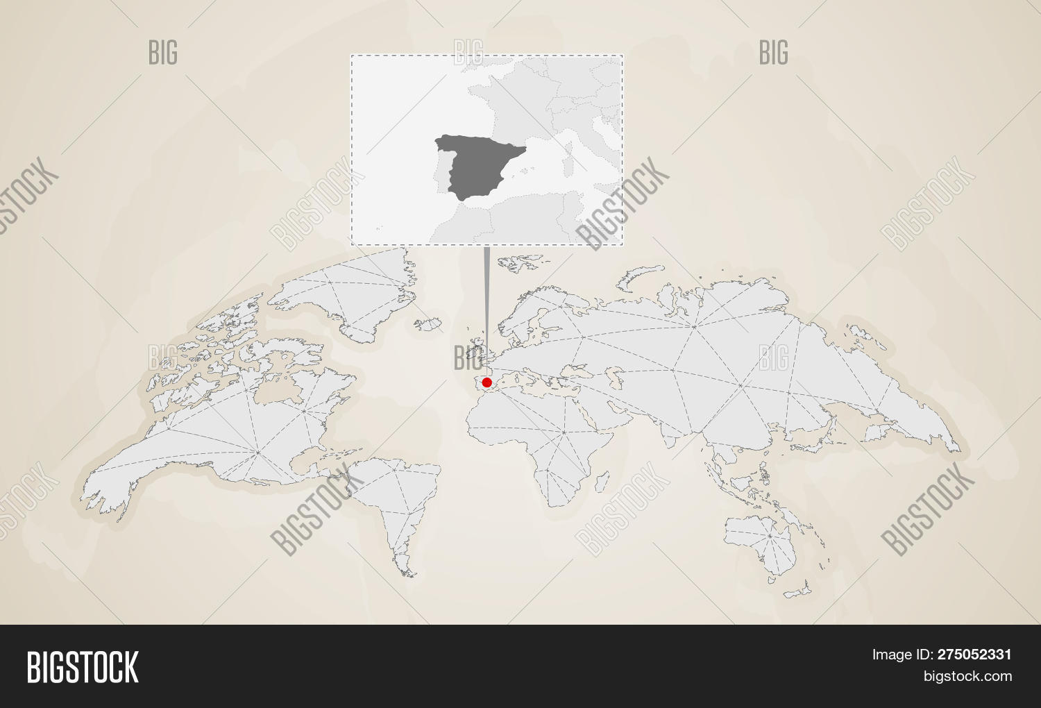 Map Spain Neighbor Vector & Photo (Free Trial) | Bigstock