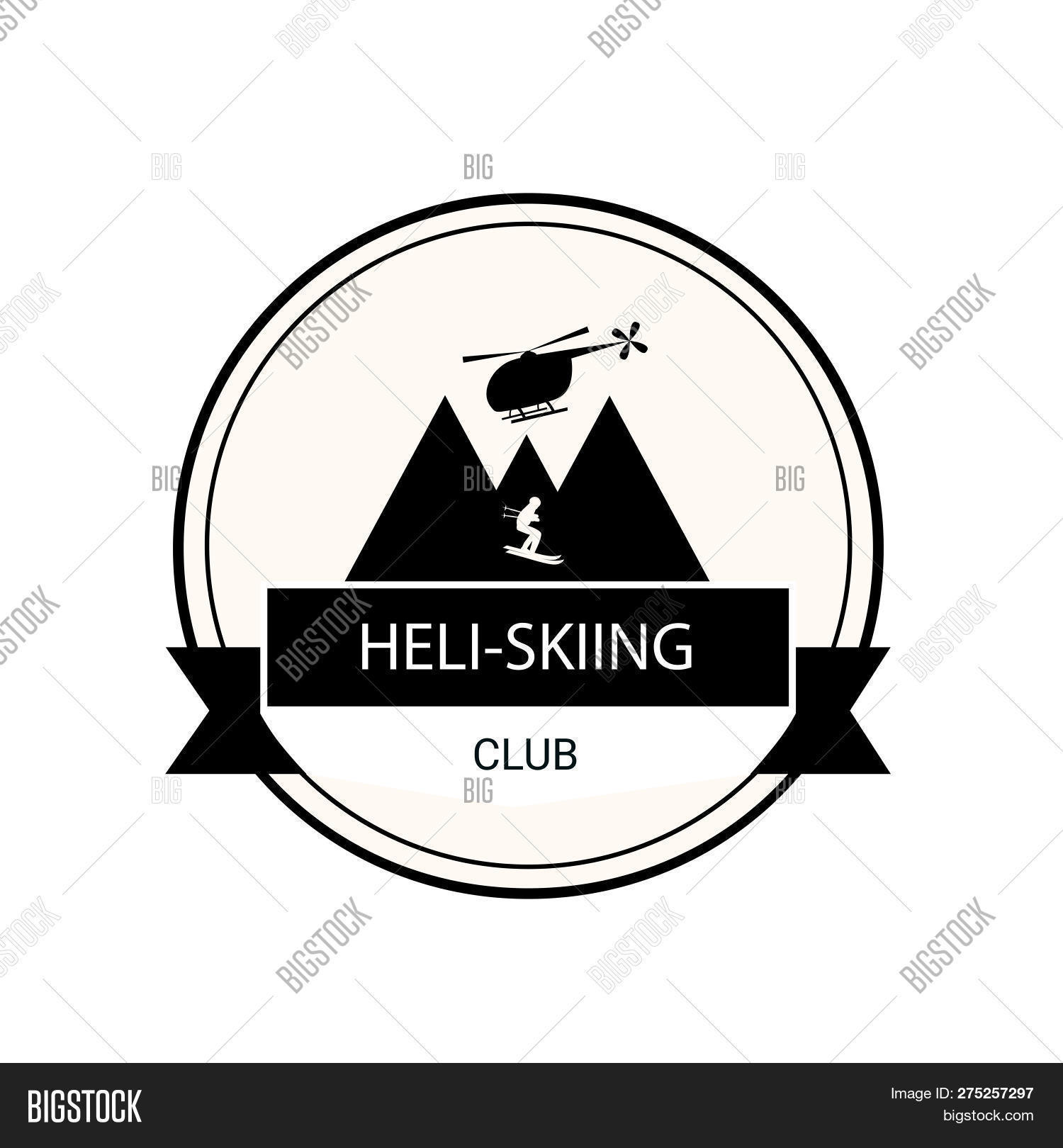 Logo Heli-skiing Club Vector & Photo (Free Trial) | Bigstock