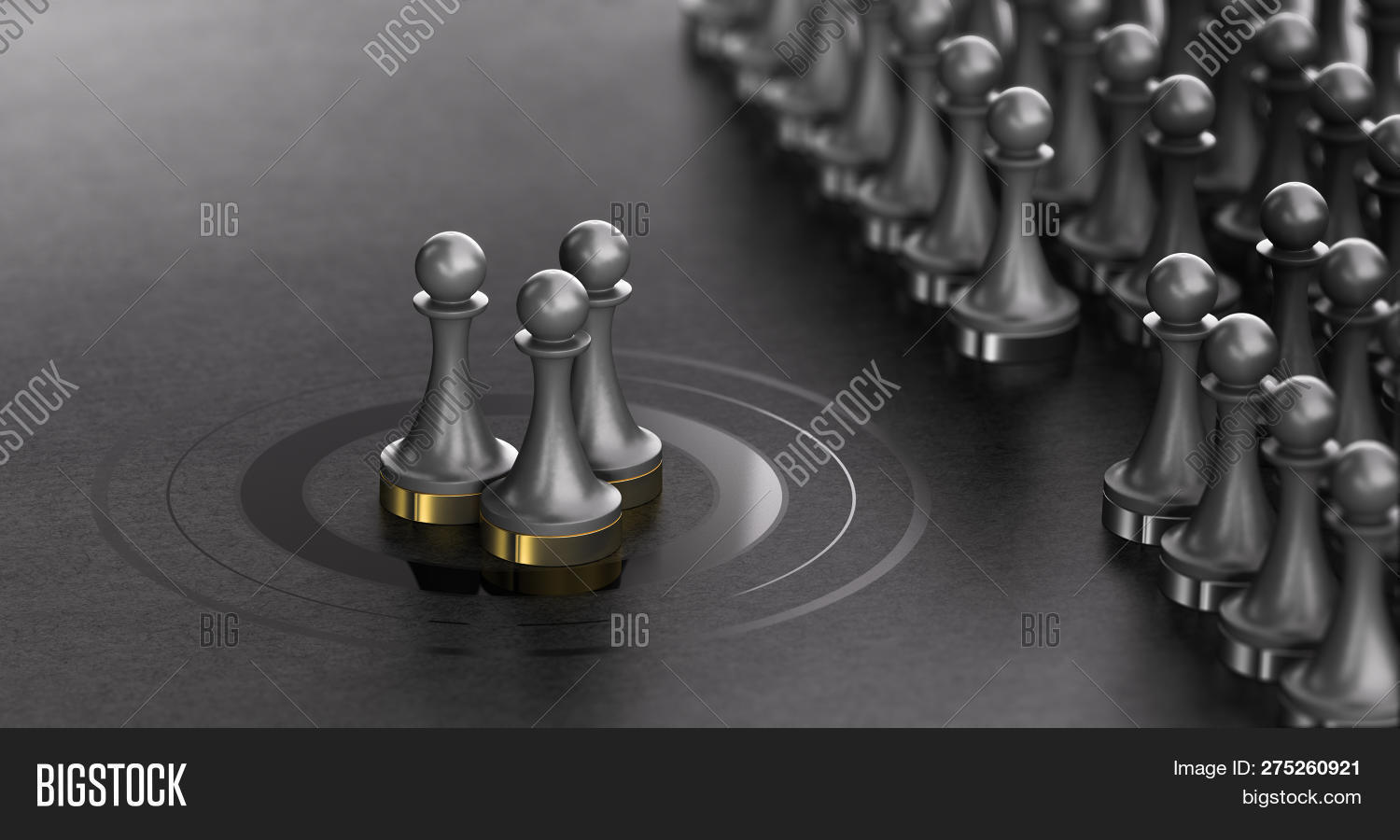 3d Illustration Pawns Image & Photo (Free Trial) | Bigstock