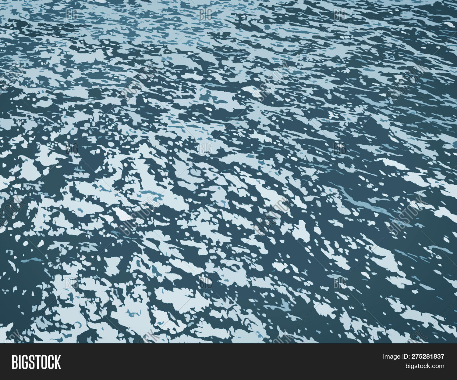 Posterized Blue Ocean Image & Photo (Free Trial) | Bigstock