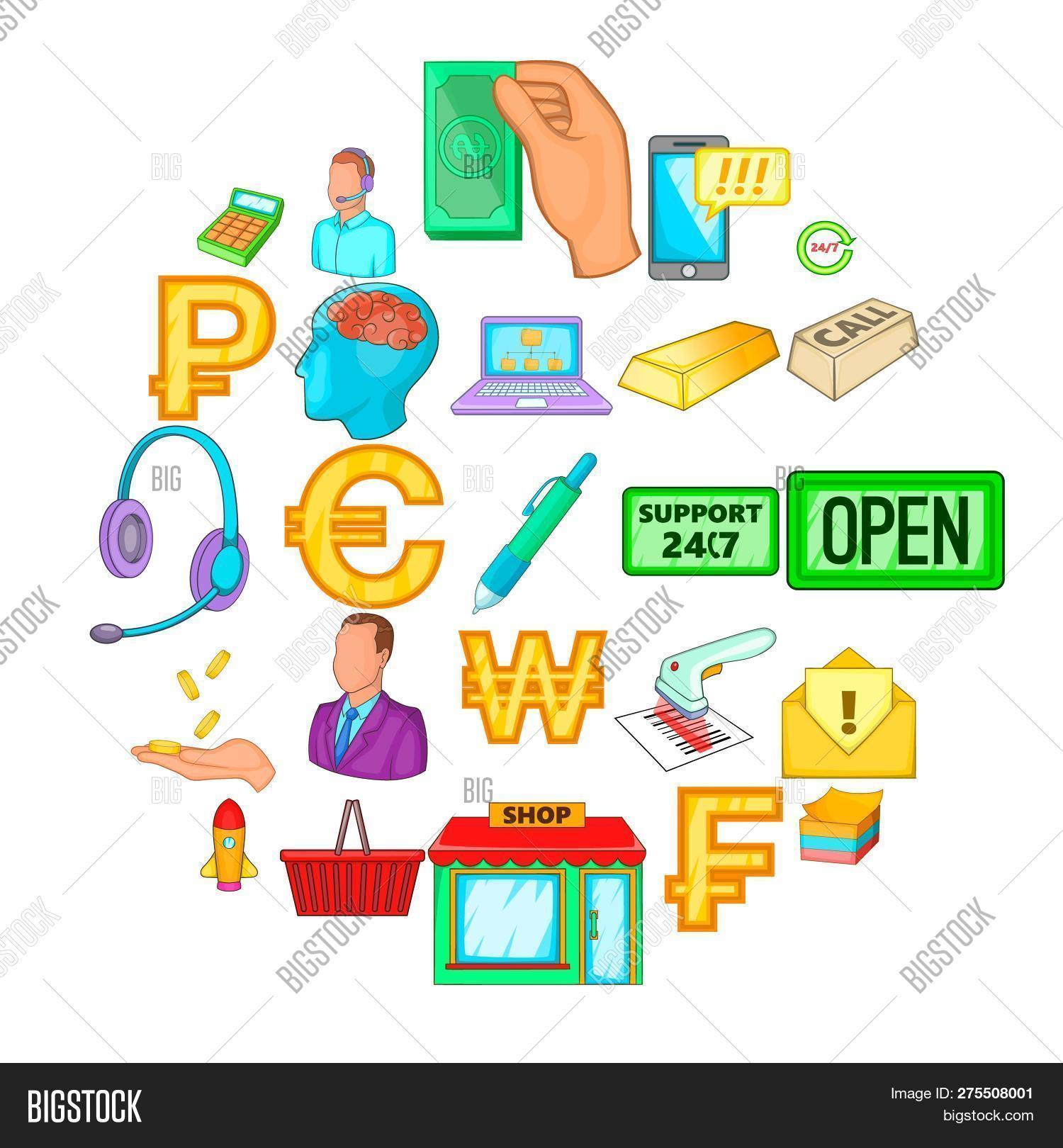 Business Day Icons Set Image & Photo (Free Trial) | Bigstock