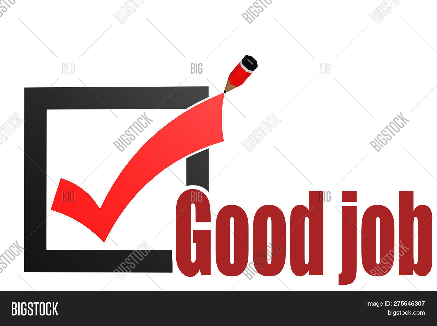 Good Job Word Check Image & Photo (Free Trial) | Bigstock