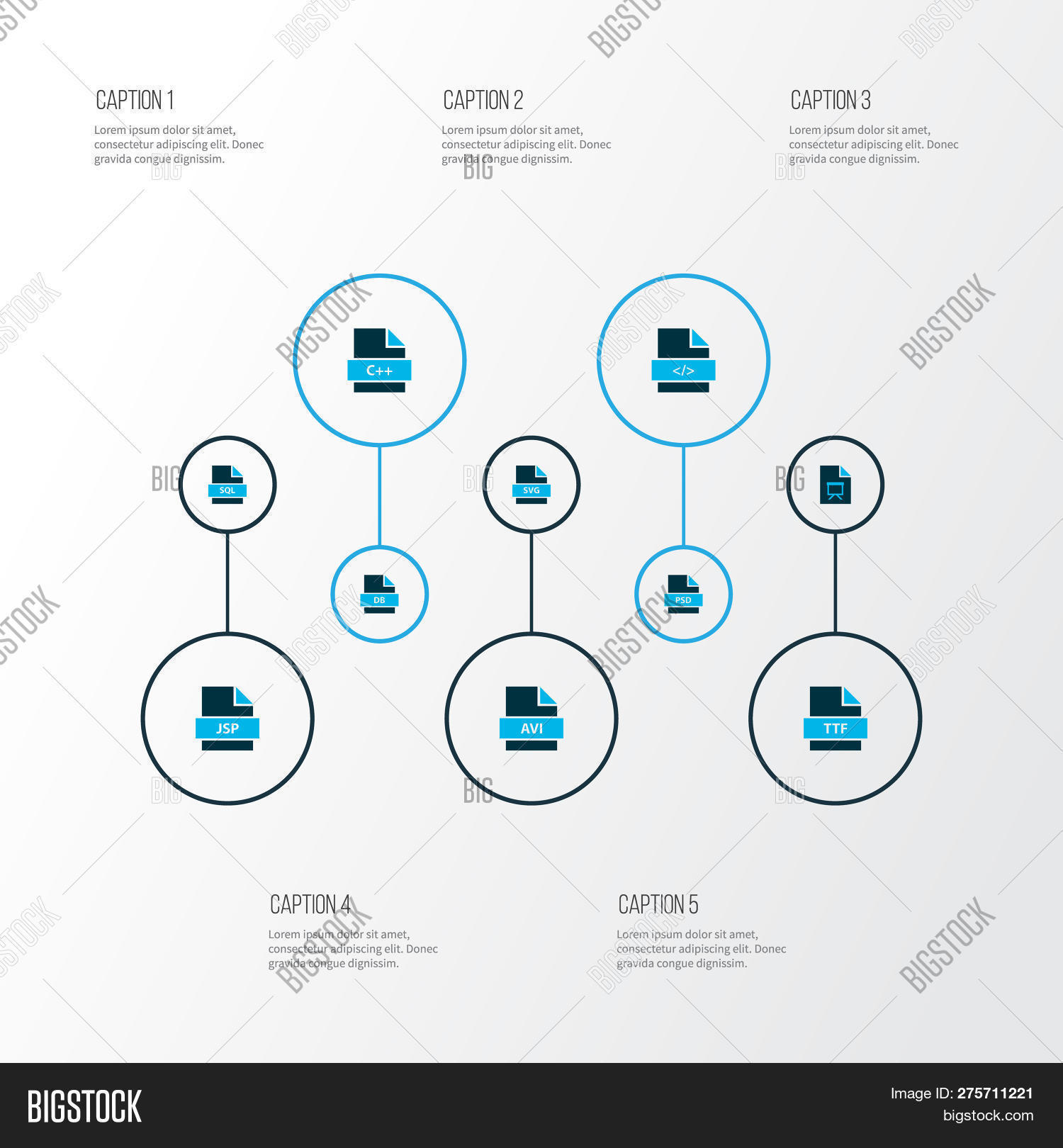 Types Icons Colored Image & Photo (Free Trial) | Bigstock