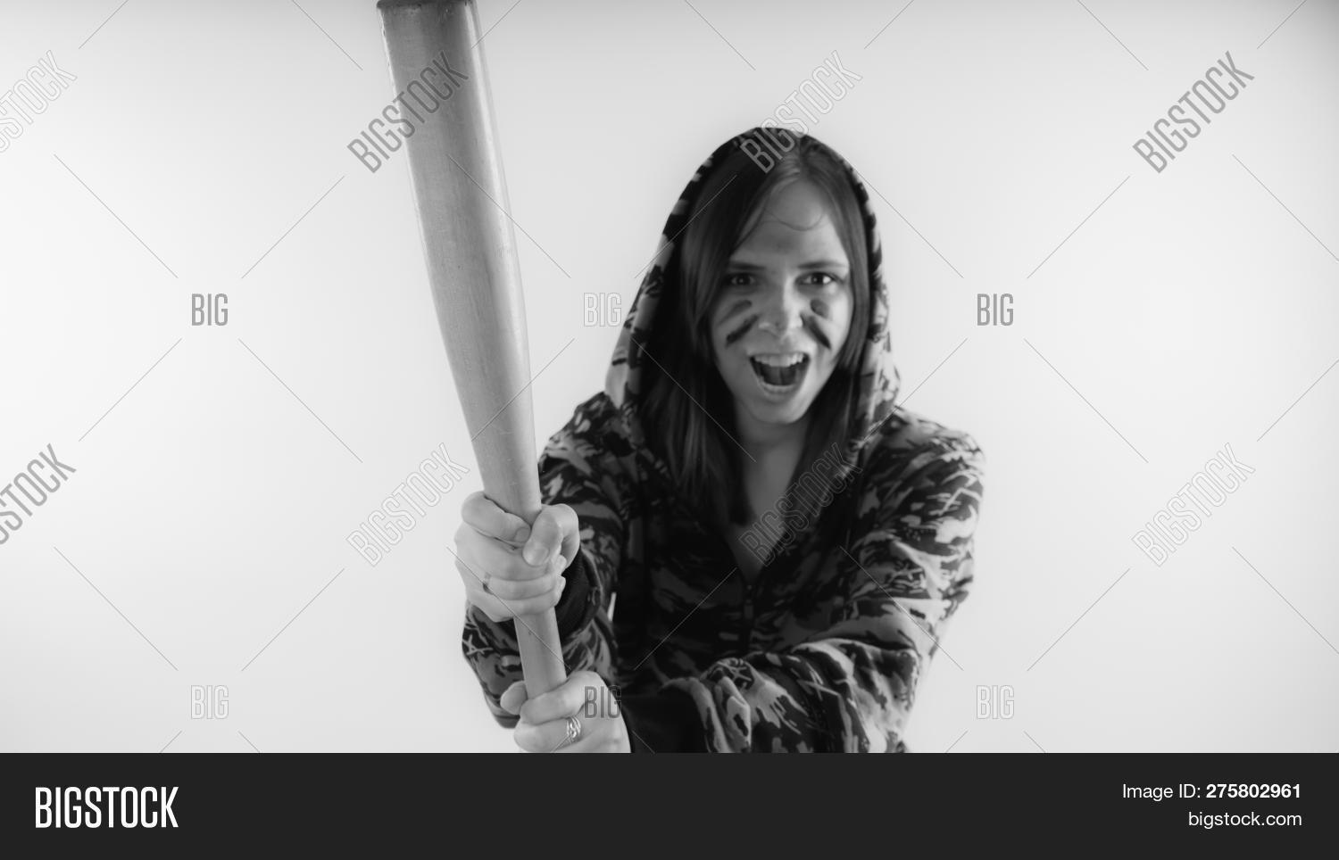 Girl Baseball Bat. Image & Photo (Free Trial) | Bigstock