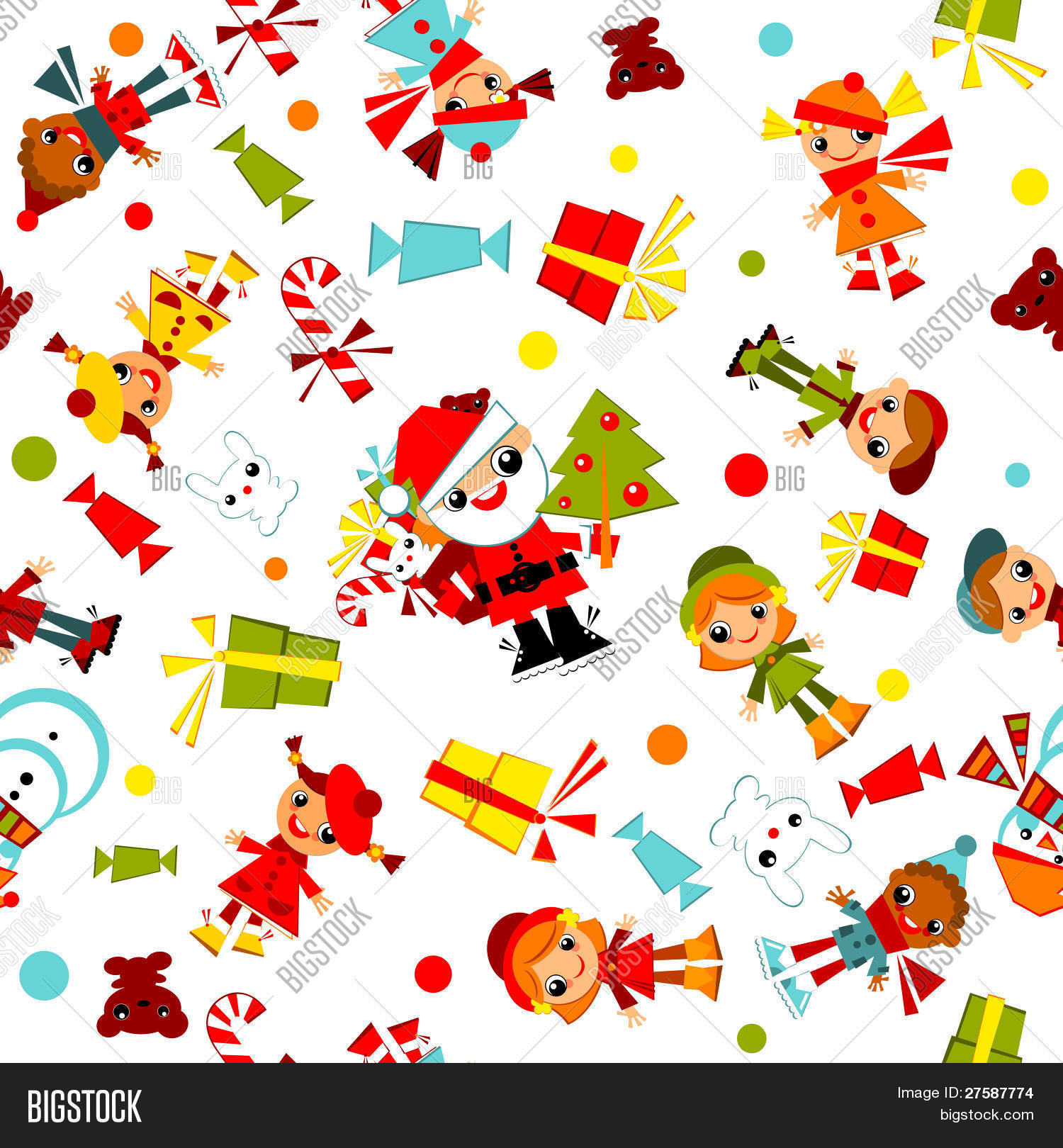 Kids Christmas Vector & Photo (Free Trial) | Bigstock