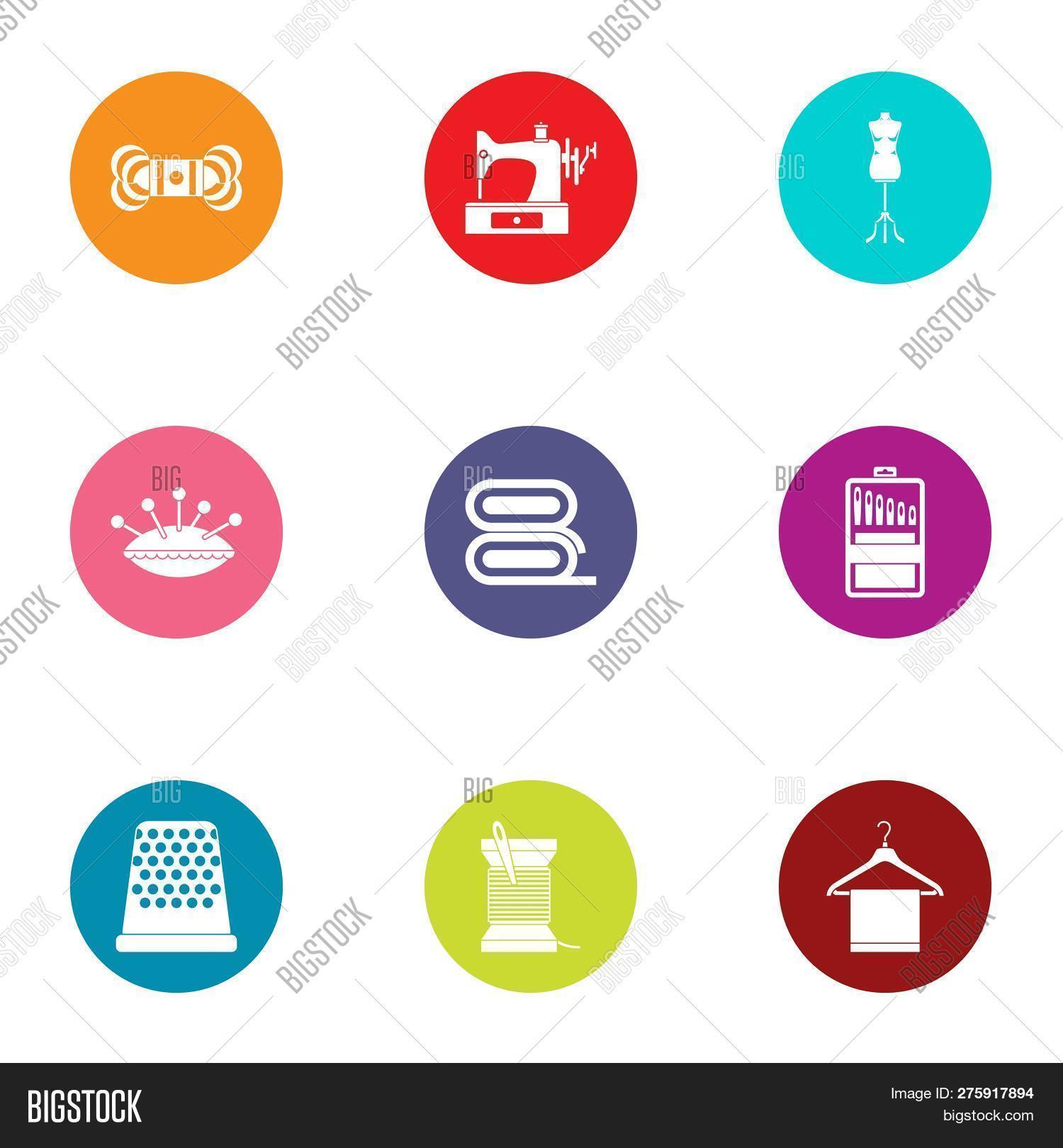 Embroidery Icons Set. Image & Photo (Free Trial) | Bigstock