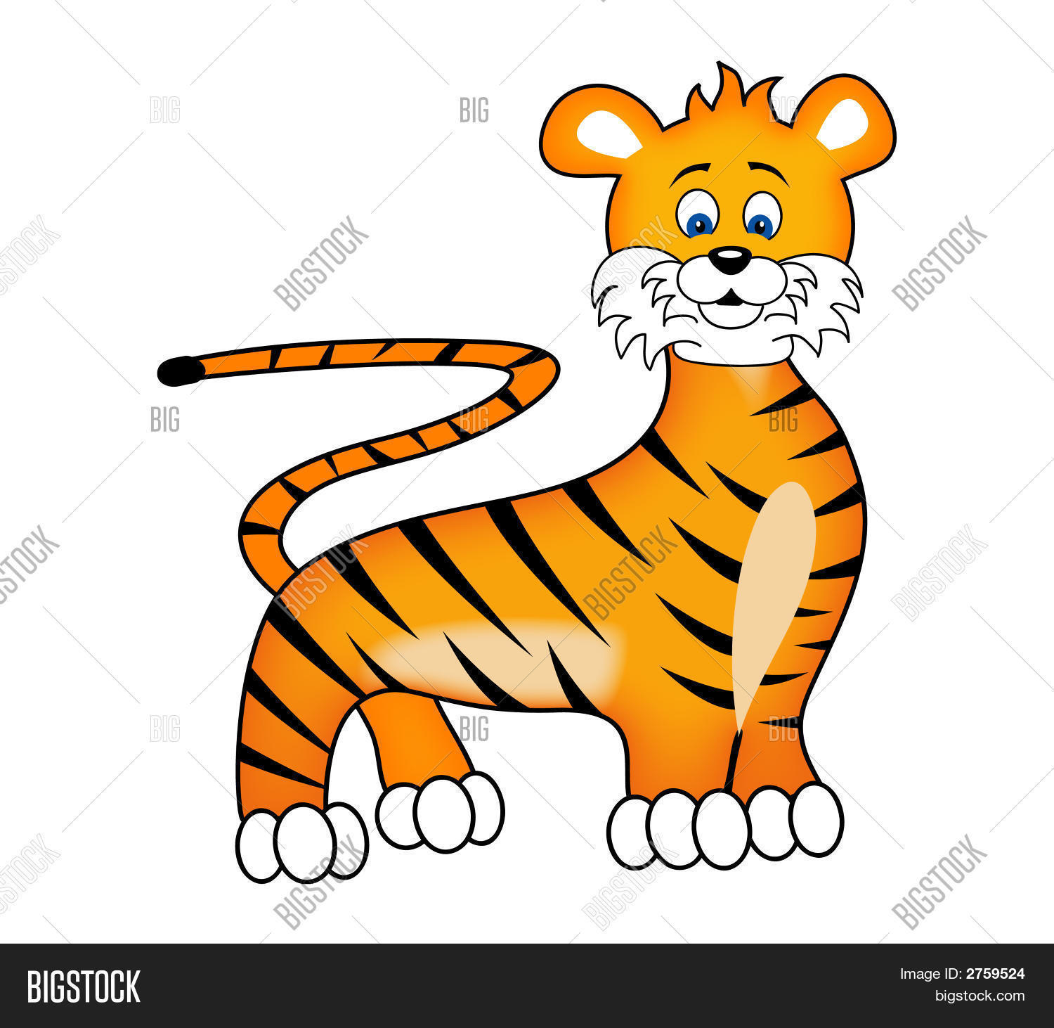 Cute Tiger Cartoon Image & Photo (Free Trial) | Bigstock