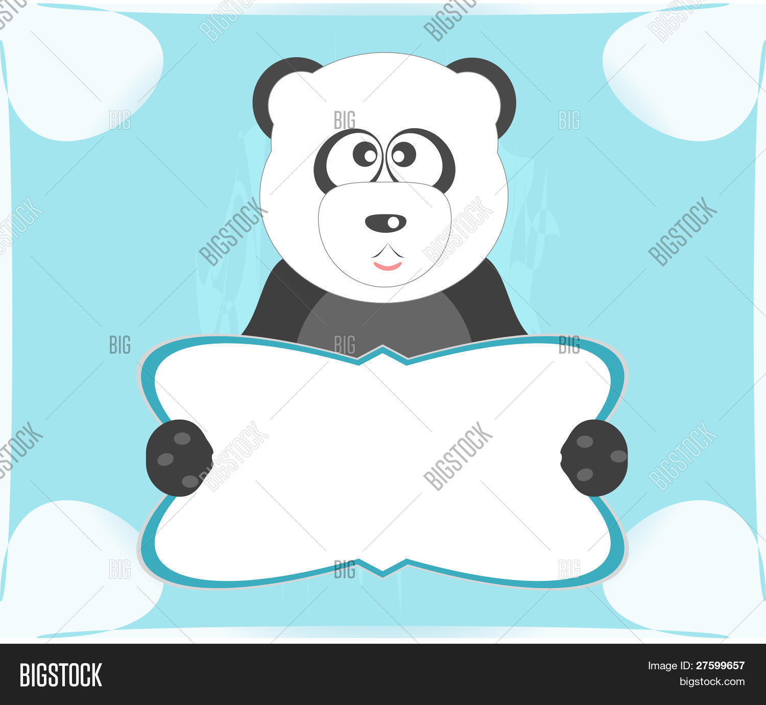 Panda Blank Sheet Vector & Photo (Free Trial) | Bigstock