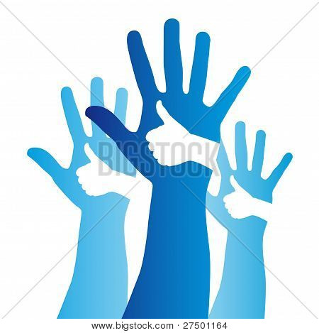 Blue Hands Vector Vector & Photo (Free Trial) | Bigstock