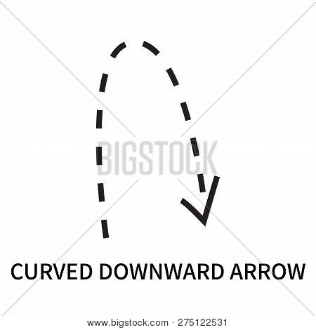 Curved Downward Arrow Vector & Photo (Free Trial) | Bigstock