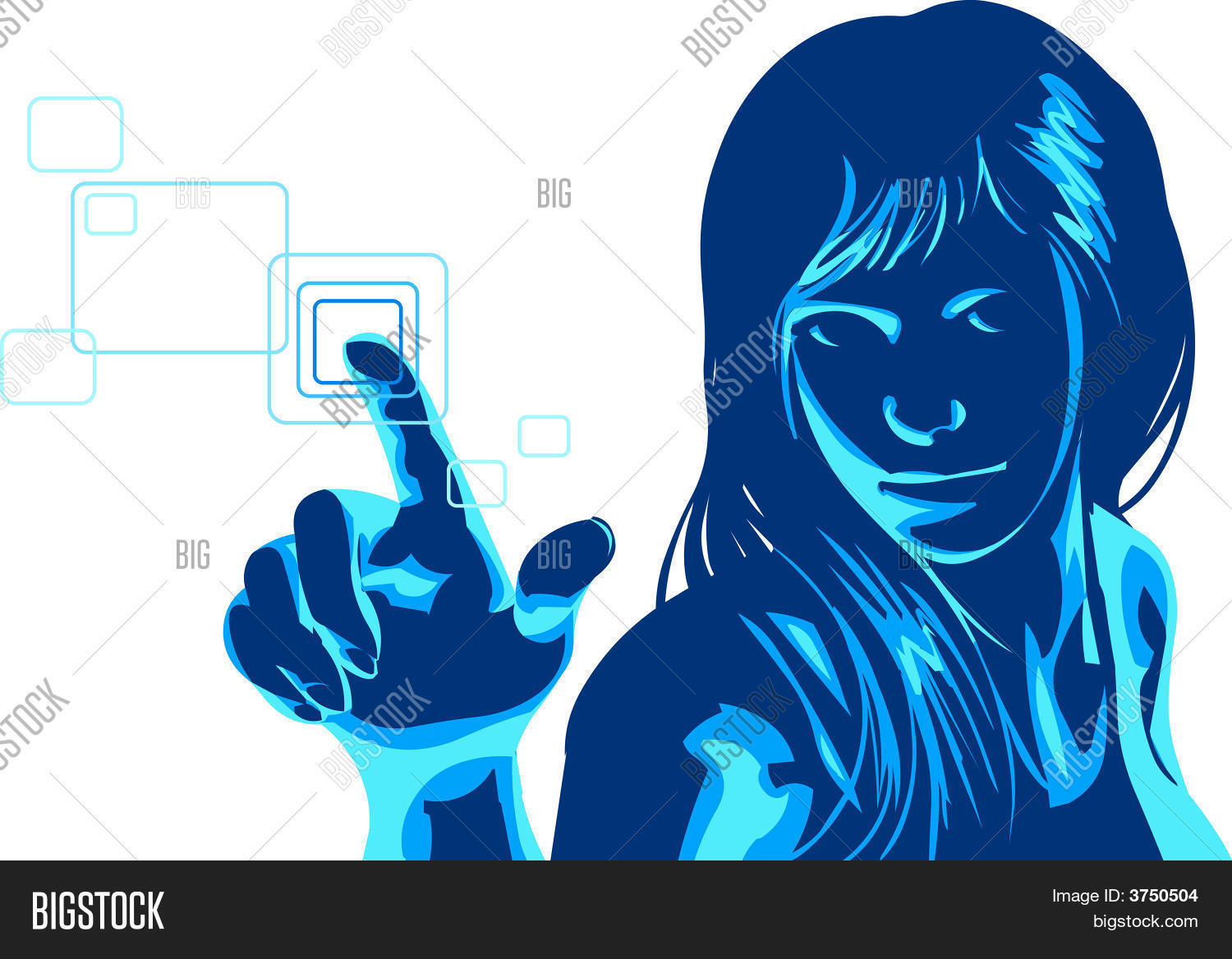 Virtual Hacker Girl Vector & Photo (Free Trial) | Bigstock