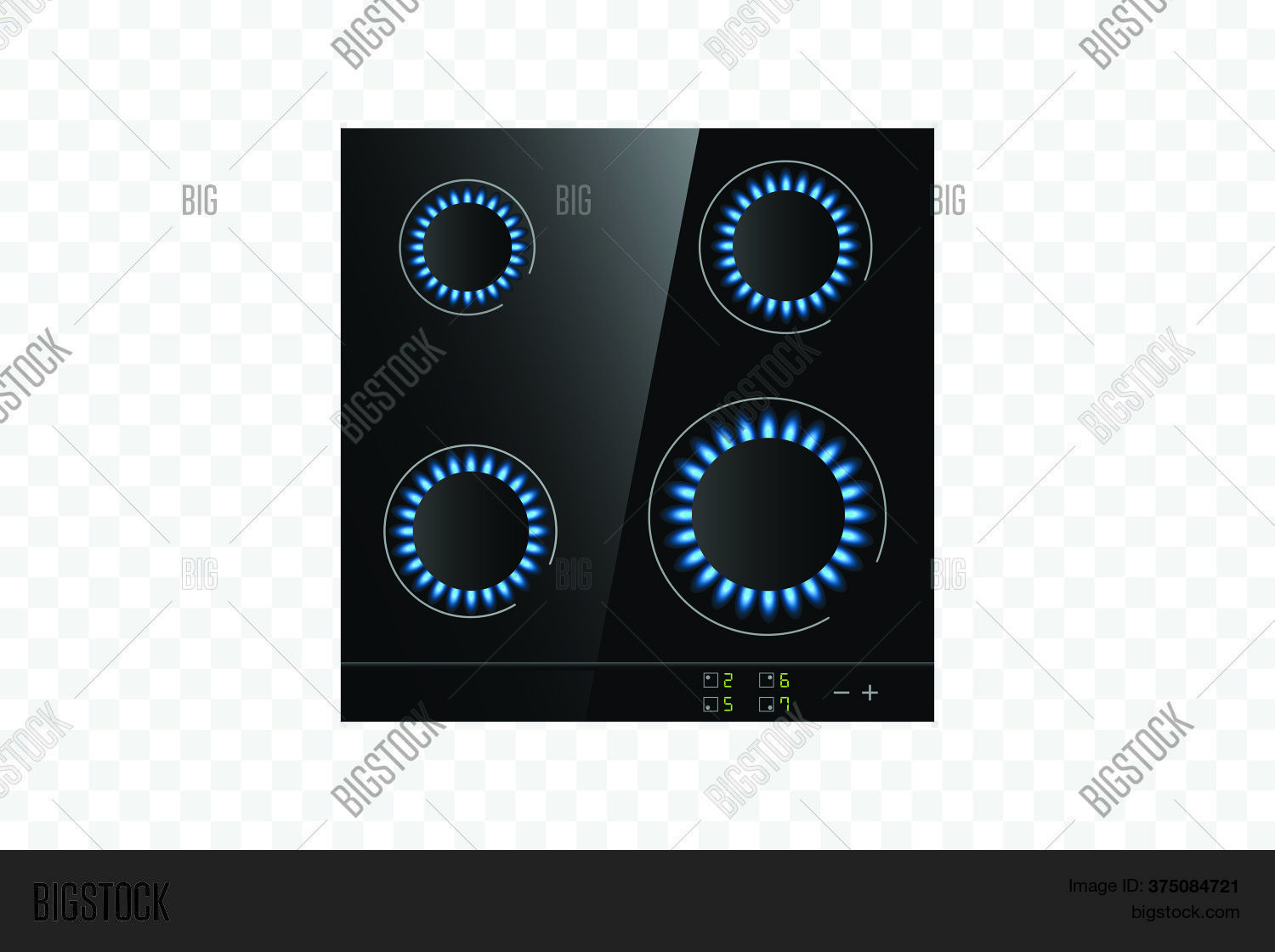 Realistic Gas Cooker. Vector & Photo (Free Trial) | Bigstock