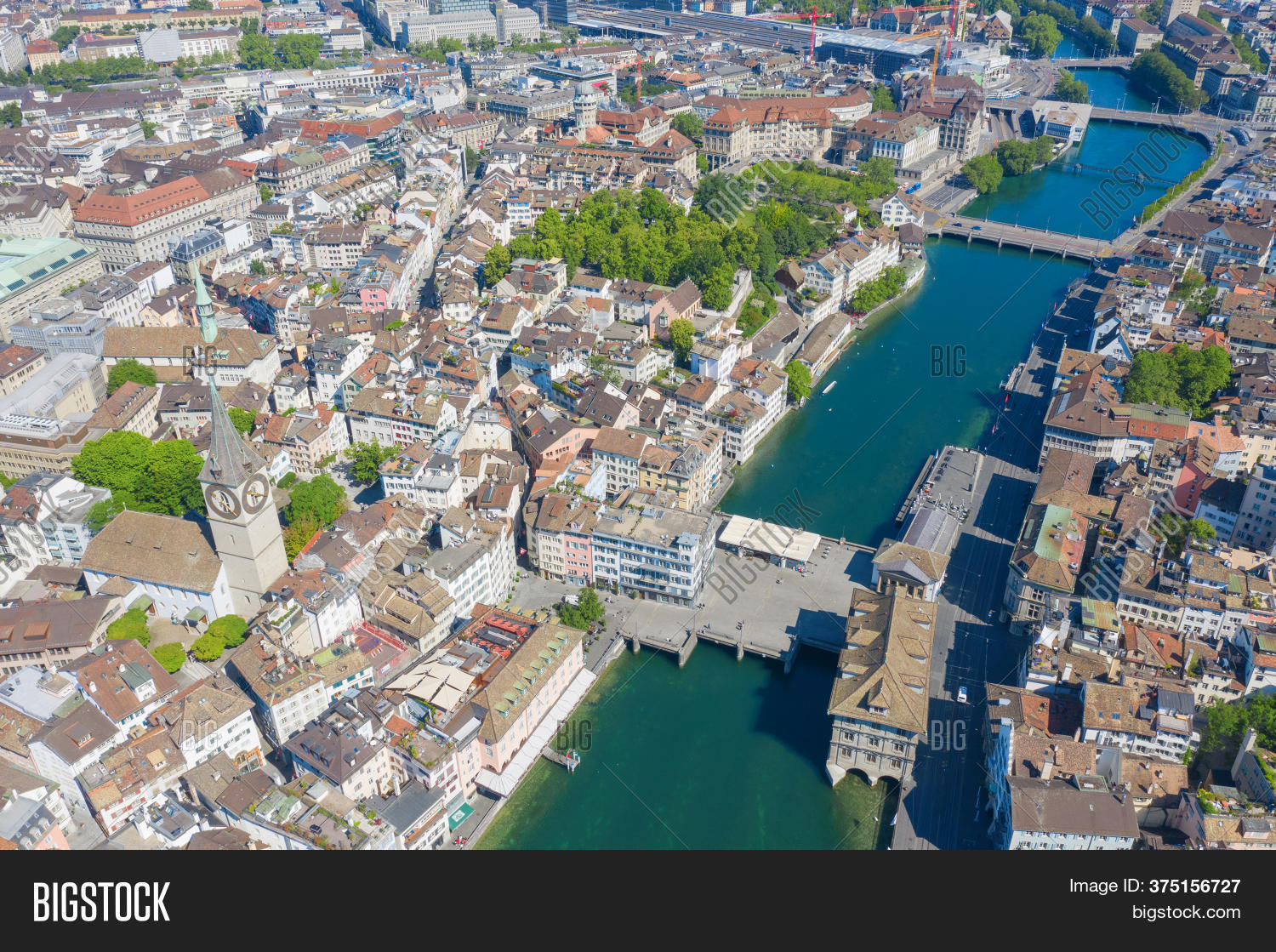 Aerial View Limmat Image & Photo (Free Trial) | Bigstock