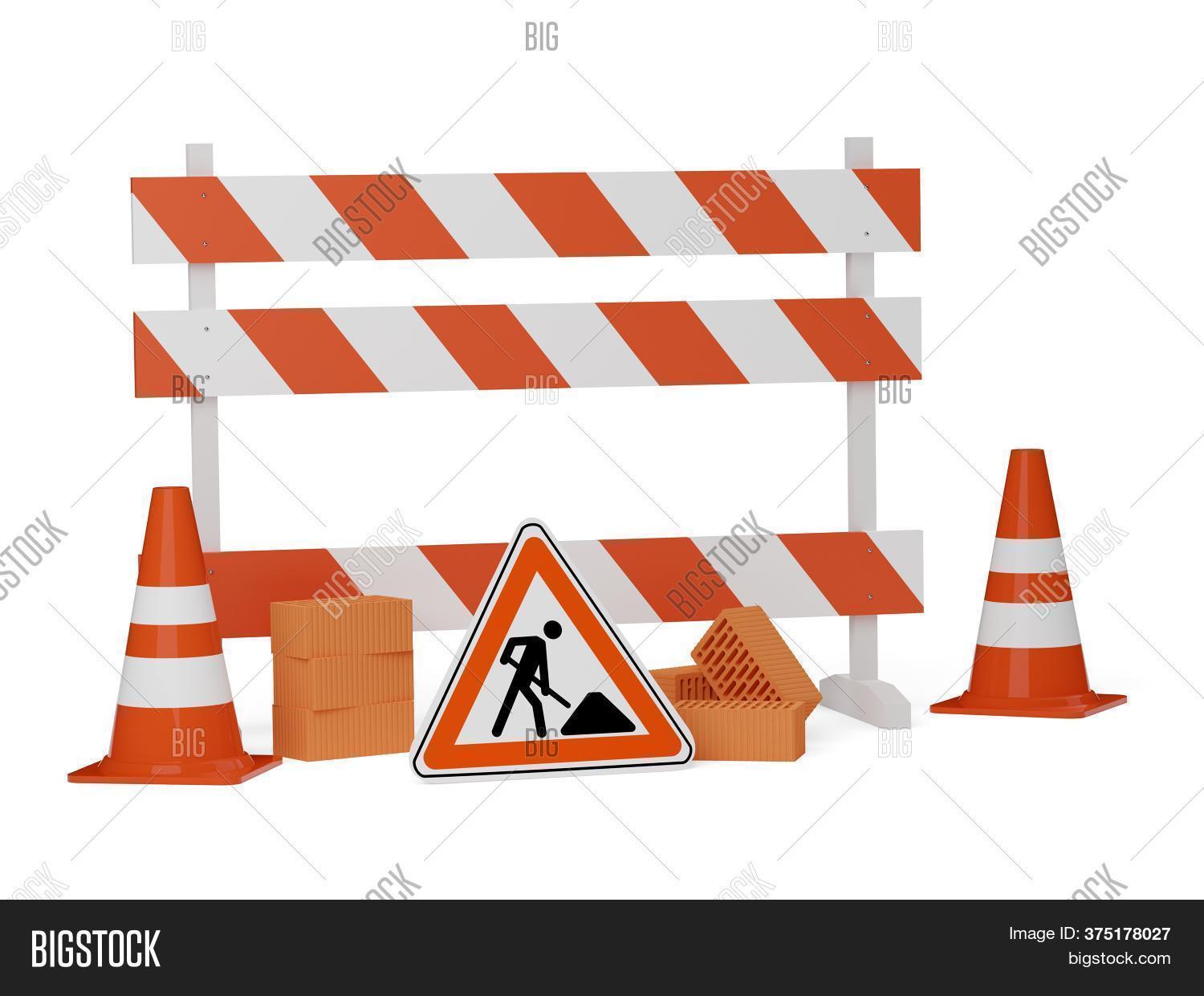 Orange Traffic Warning Image & Photo (Free Trial) | Bigstock
