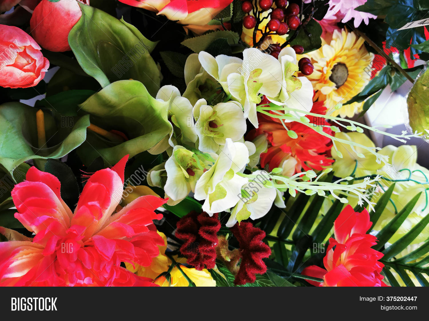 Plastic Color Flowers Image & Photo (Free Trial) | Bigstock