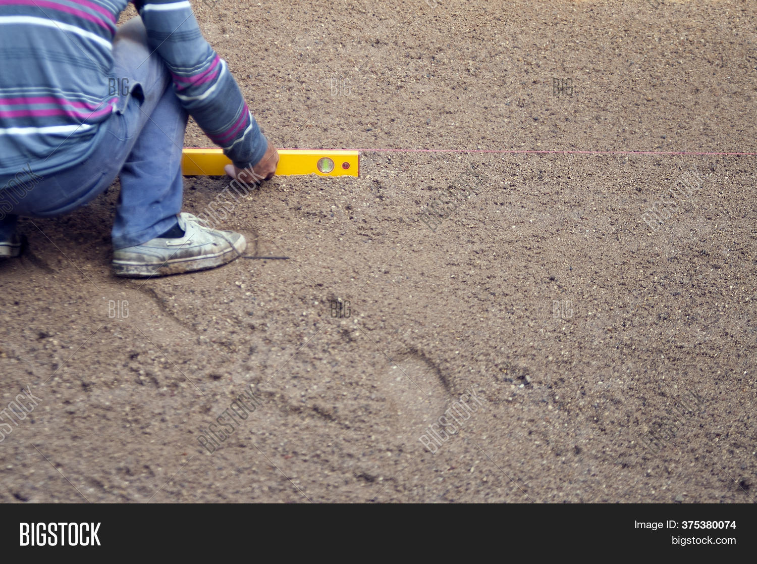 Worker Leveling Land Image & Photo (Free Trial) | Bigstock