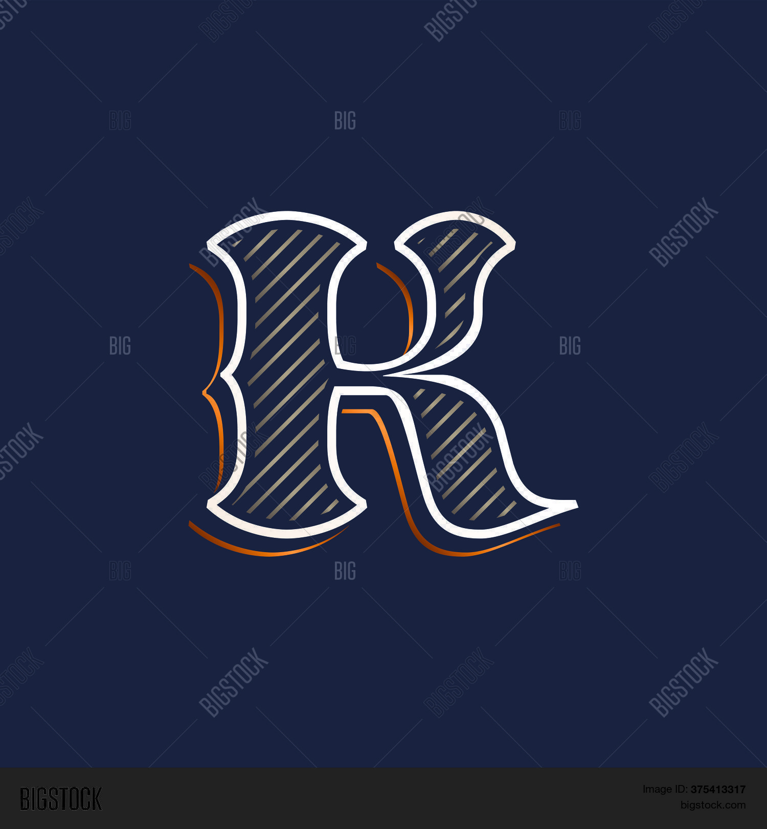 Vintage K Letter Logo Vector & Photo (Free Trial) | Bigstock