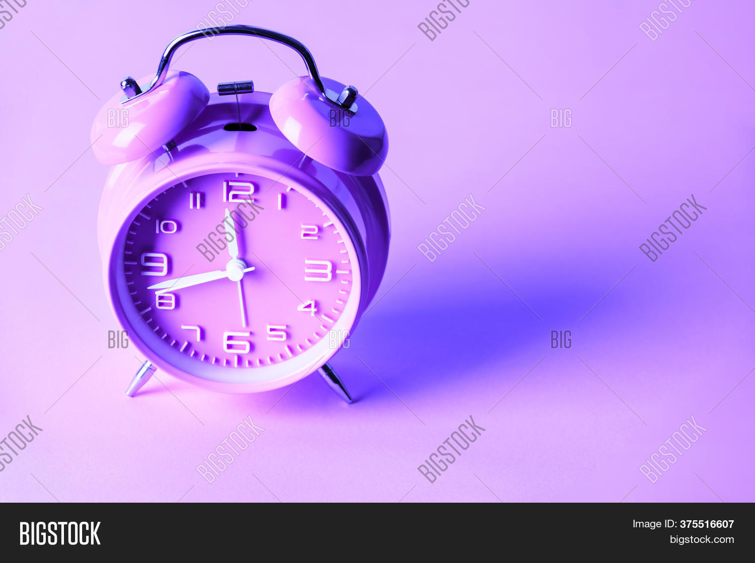 Purple Alarm Clock On Image & Photo (Free Trial) | Bigstock