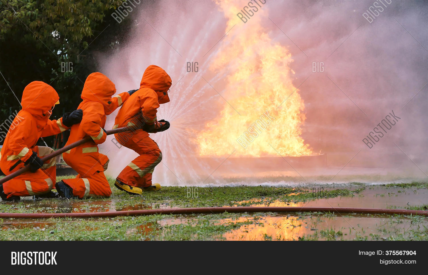 Firefighter Fighting Image & Photo (Free Trial) | Bigstock