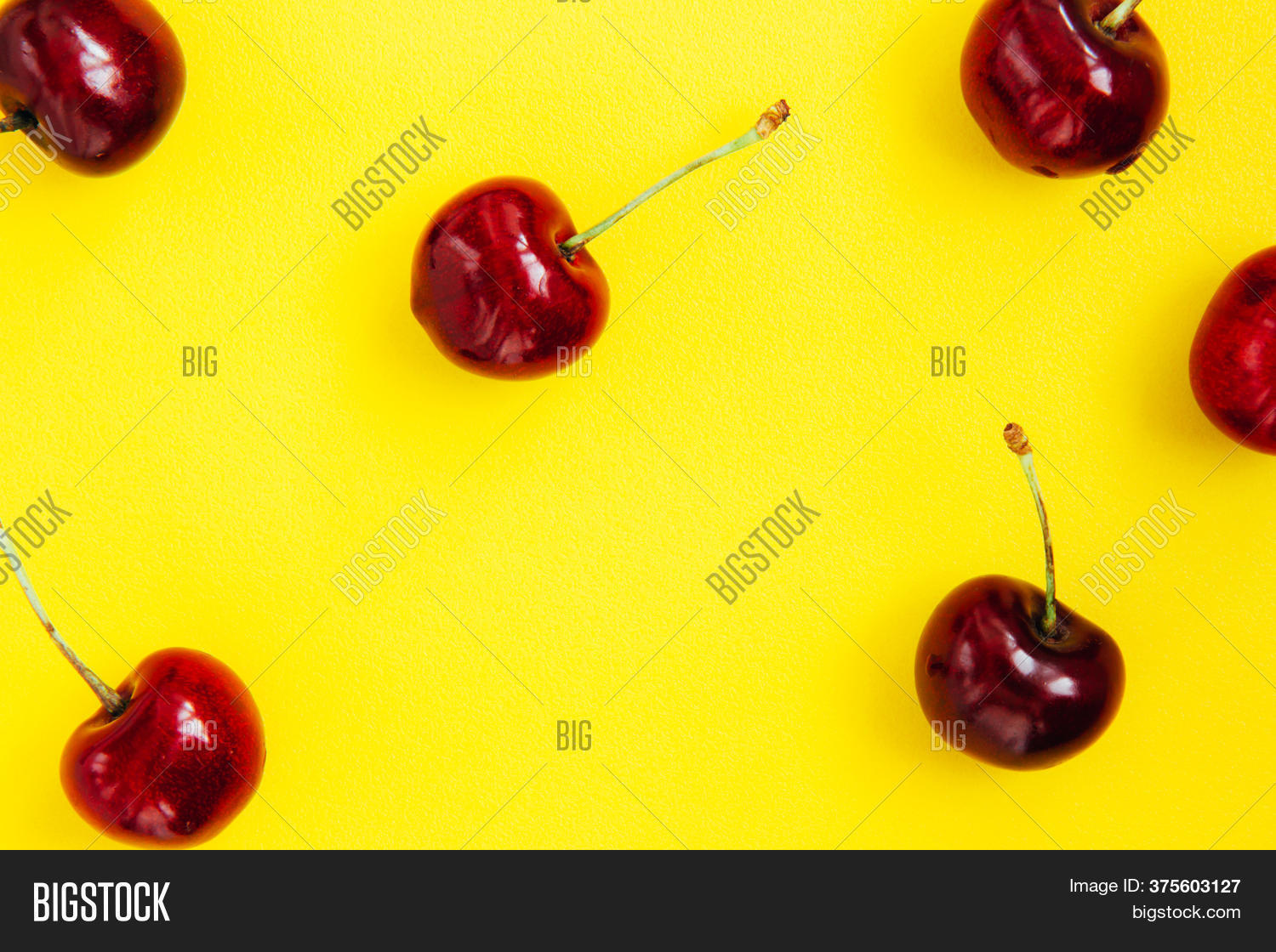 Bright Red Cherry On Image & Photo (Free Trial) | Bigstock