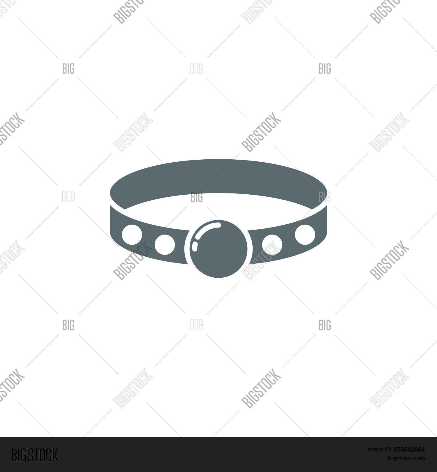 Ball Gag Vector Icon Vector & Photo (Free Trial) | Bigstock