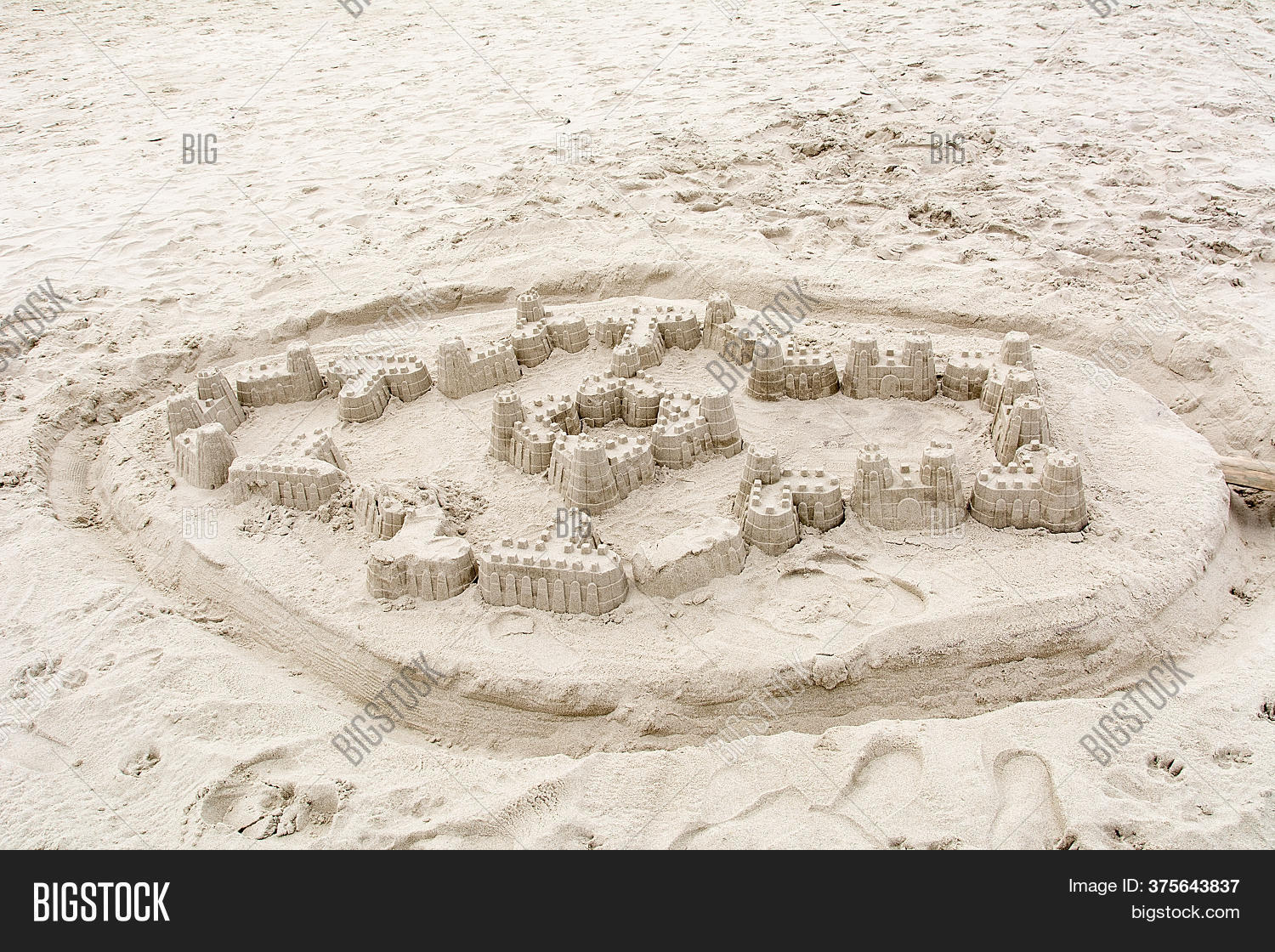 Sand Castle On Beach Image & Photo (Free Trial) | Bigstock