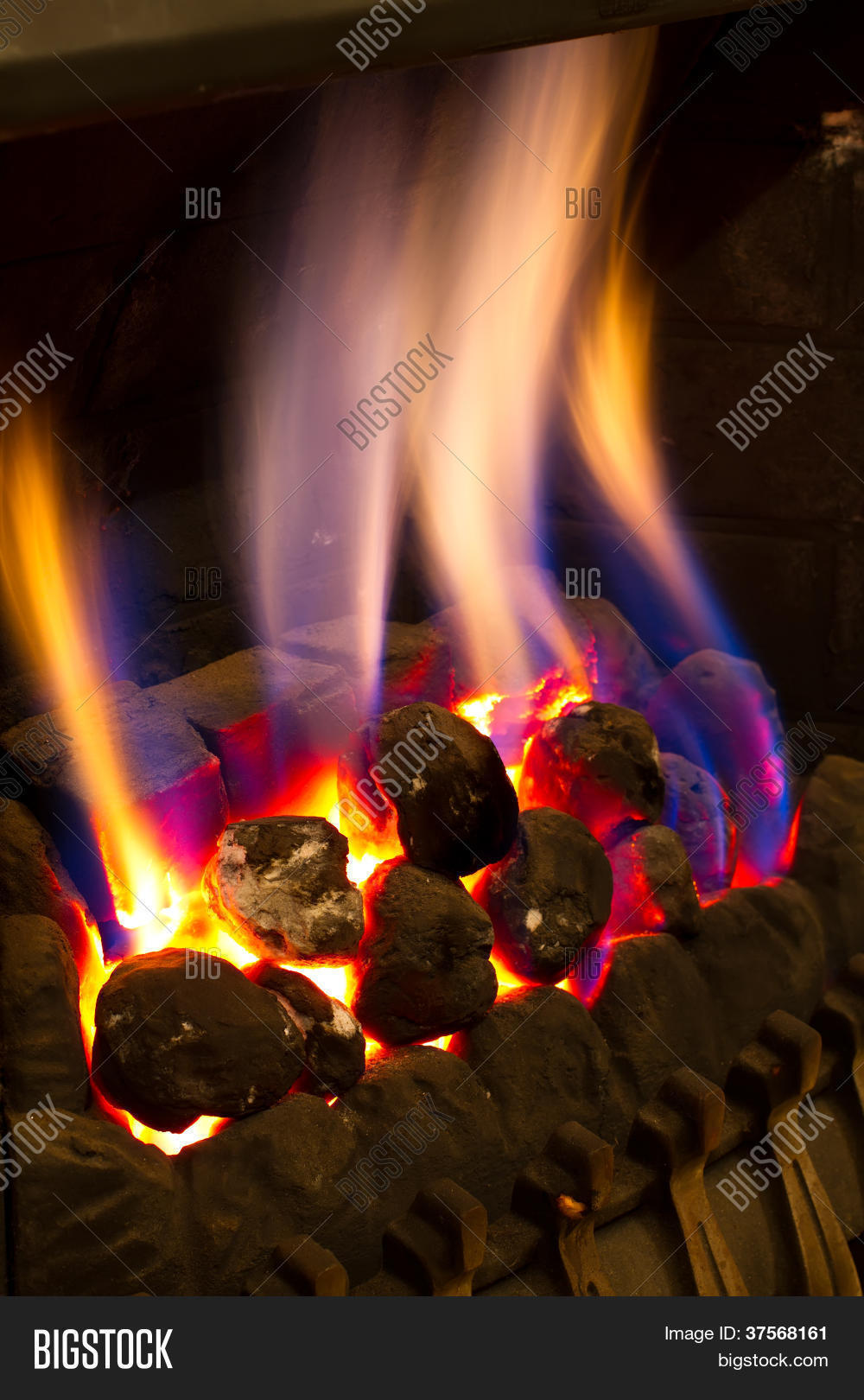 Gas Fire Burning Image & Photo (Free Trial) | Bigstock