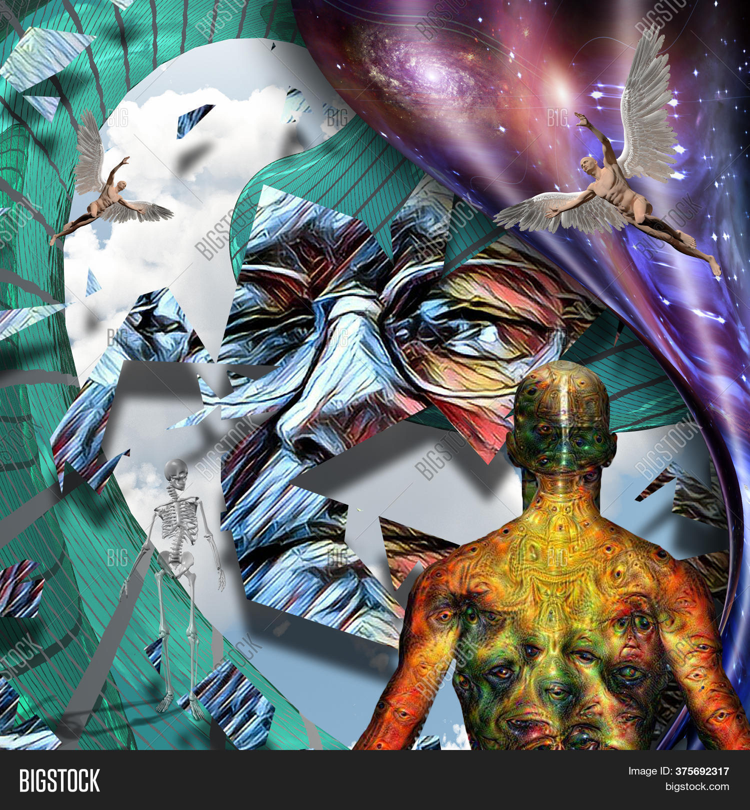 Surrealism. Mans Face Image & Photo (Free Trial) | Bigstock