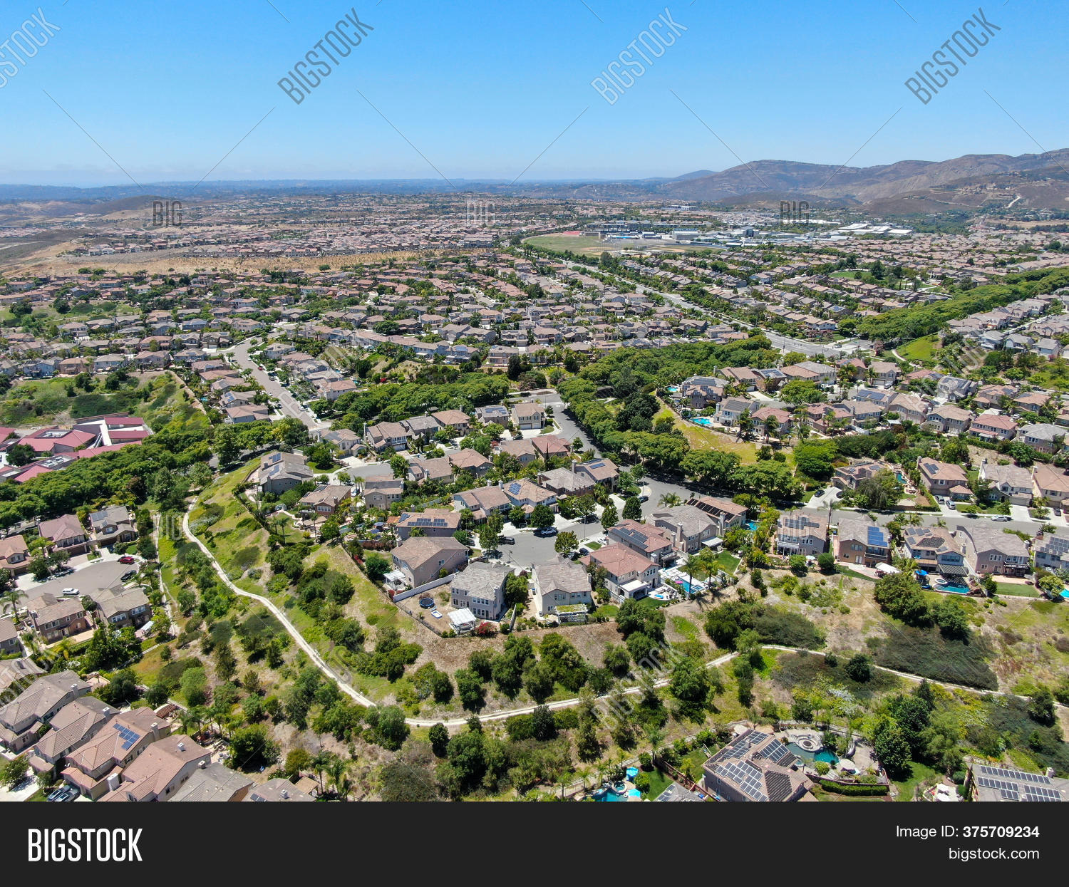 Aerial View Suburban Image & Photo (Free Trial) | Bigstock