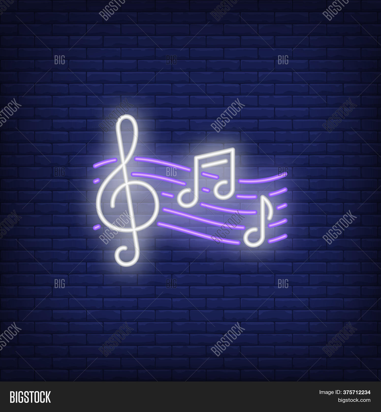 Neon Colorful Music Symbols