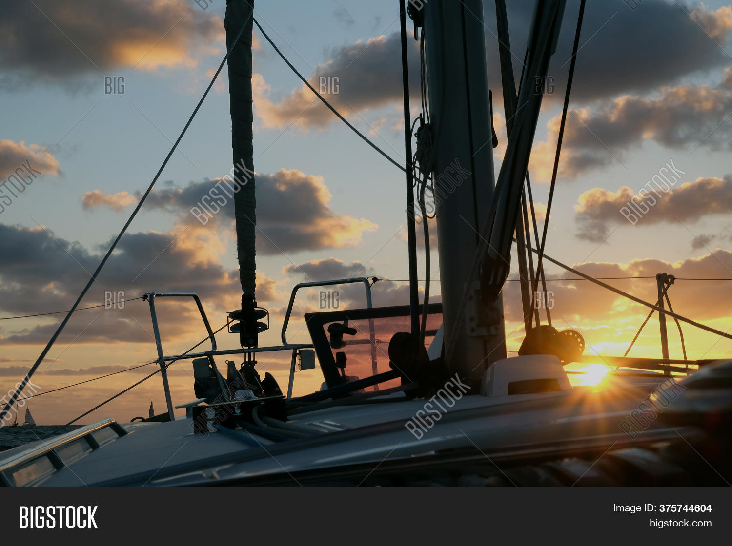 Bow Yacht On Sunset Image & Photo (Free Trial) | Bigstock