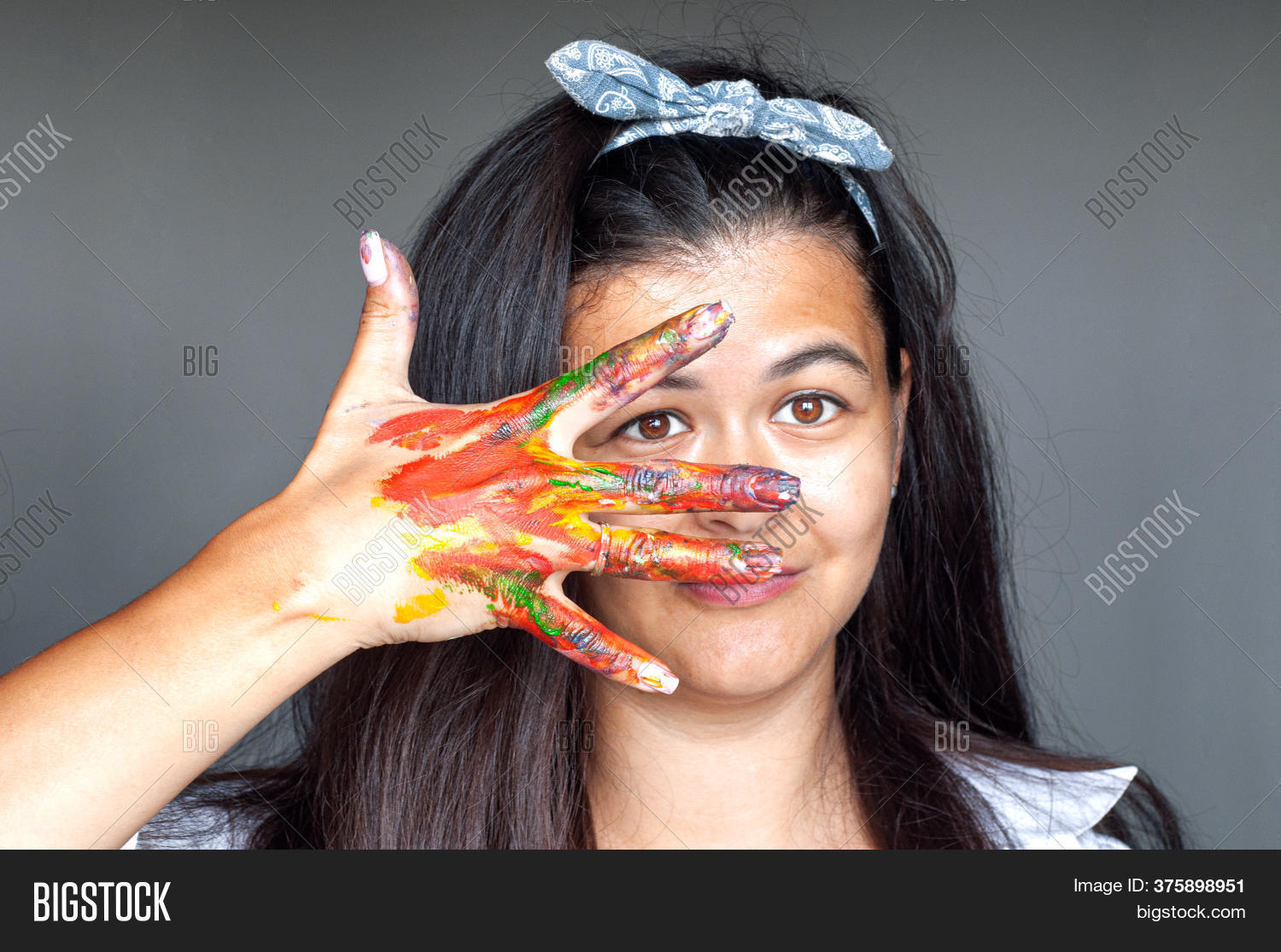 Happy Woman Hiding Image & Photo (Free Trial) | Bigstock