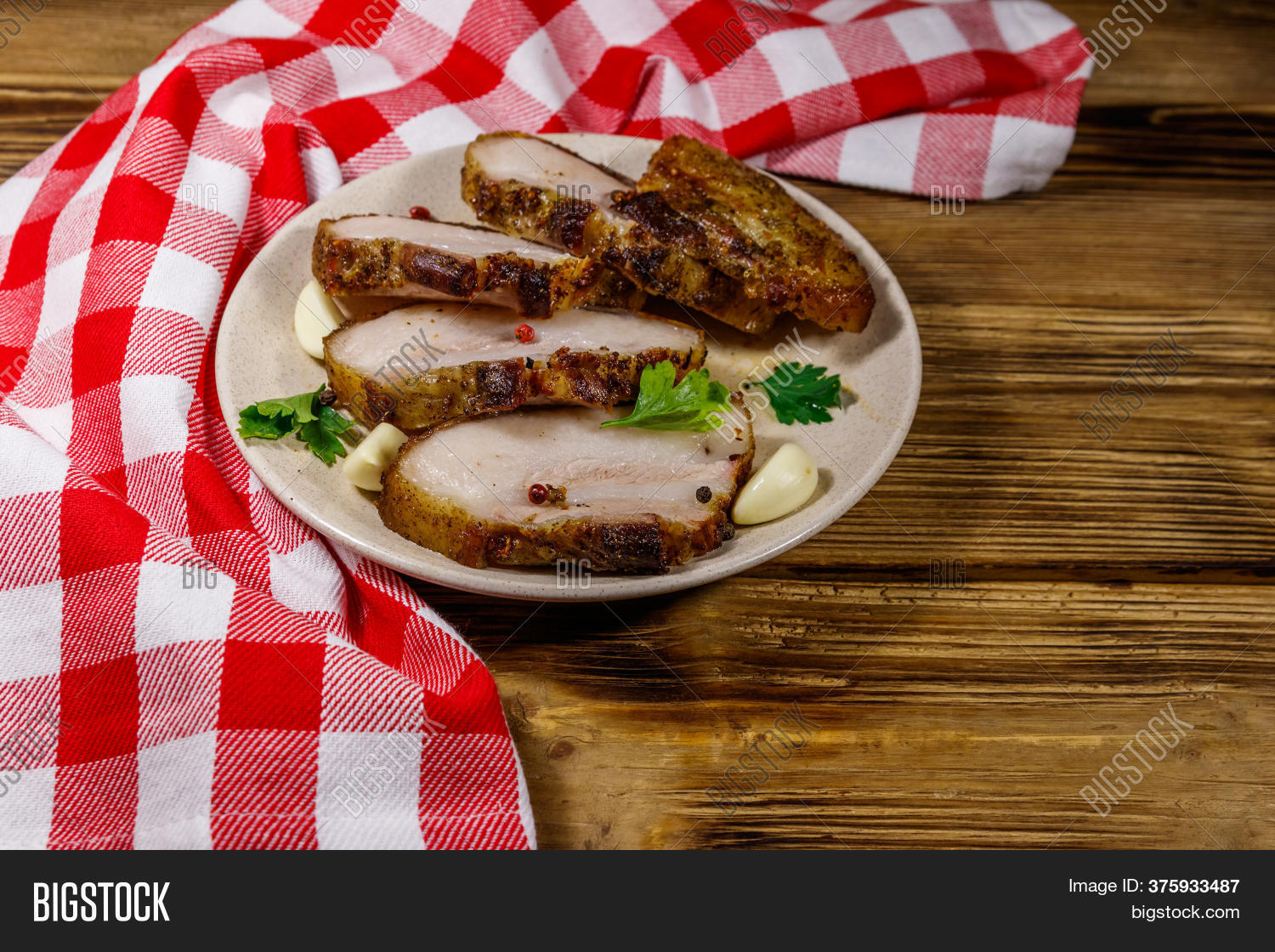 Baked Pork Belly Plate Image & Photo (Free Trial) | Bigstock