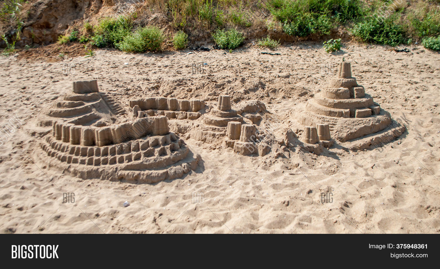 Sand Castle Built By Image & Photo (Free Trial) | Bigstock