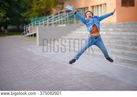 Happy Boy Jumps Image & Photo (Free Trial) | Bigstock