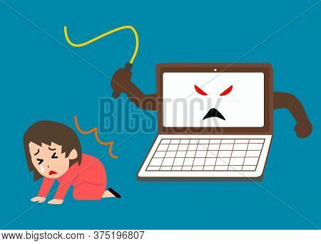 Computer Hitting Vector & Photo (Free Trial) | Bigstock