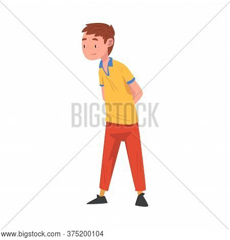 Cute Boy Standing Vector & Photo (Free Trial) | Bigstock