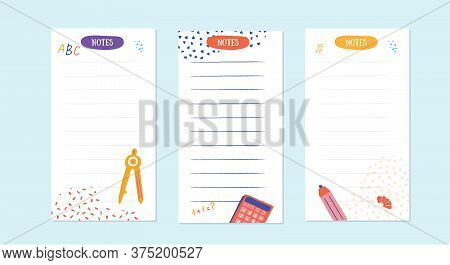 Notes Schedule Design Vector & Photo (Free Trial) | Bigstock