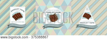 Three Colored Labels Vector & Photo (Free Trial) | Bigstock